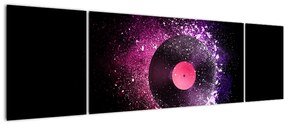 Obraz - Vinylová deska v růžovo-fialových (170x50 cm)