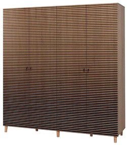 Designová šatní skříň Vallissa II 192 cm vzor dub