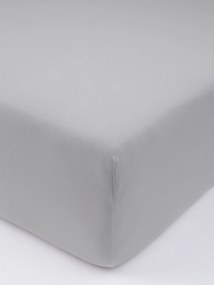 MK Lůžkoviny Jersey prostěradlo s elastanem Deluxe 220 × 200 cm – světle šedé