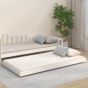 vidaXL Rám postele 90 x 200 cm masivní borovice [823495] Barva: Bílá