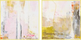 Tištěné/s ručně malovanými prvky obrazy v sadě 2 ks s rámem/na plátně 41,5x41,5 cm New Age Yellow – Malerifabrikken