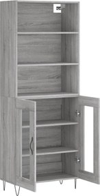 Skříň highboard šedá sonoma 69,5 x 34 x 180 cm kompozitní dřevo 3189315