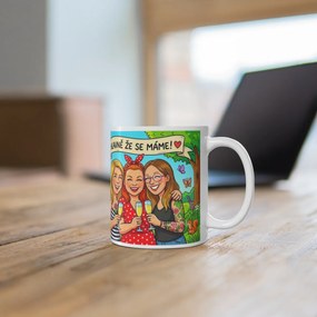 Personalizovaný hrnek z vlastní fotky pro kamarády a partu – Komiksový styl