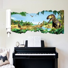 Živá Zeď Samolepka Dinosauři a Tyranosauři