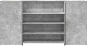 Recepční stůl betonově šedý 200x50x103,5 cm kompozitní dřevo 3324181