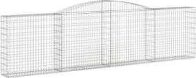 Klenuté gabionové koše 15ks 400x30x100/120cm pozinkované železo 3146875