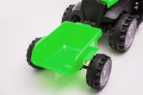 Elektrické autíčko Mini traktor s přívěsem zelené