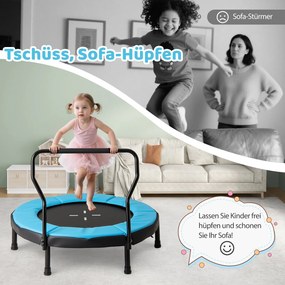 Costway Ø102 cm dětská trampolína s odnímatelnou rukojetí mini trampolína do 100
