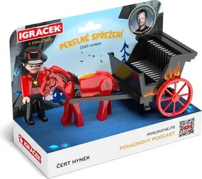 EFKO Igráček Pekelné spřežení Čert Hynek / Hrací set / Figurka, kočár