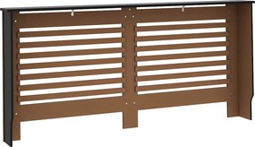 Kryt na radiátor černý 172 x 19 x 81,5 cm MDF 288189