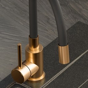 Ohebná kuchyňská dřezová baterie QUADRON MAGGIE měděná