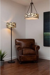 Kovové závěsné svítidlo se skleněným stínidlem ø 46 cm Waldorf – Premier Housewares