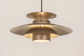 Závěsné retro svítidlo nad jídelní stůl Mansfeldt Dark Taupe