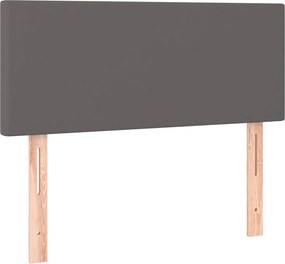 Box spring postel s matrací šedá 100x200 cm umělá kůže 3130647