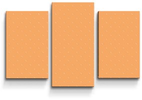 Sablio Obraz - 3-dílný Bílé čárky na oranžové - 75x50 cm