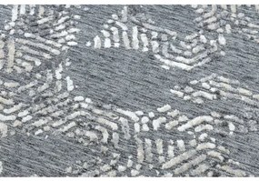 koberec Strukturální SOLE D3842 šestiúhelníky ploché tkaní cinzen velikost 160x220 cm | krásné koberce cz