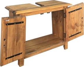 Koupelnová skříňka pod umyvadlo masivní borové dřevo 70x32x63cm 246035