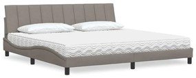 Postel s matrací Hanko taupe 200 x 200 cm textil 3310556