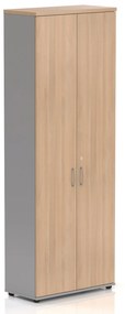 NABYTEK-DESIGNOVY.CZ - S686 12 - Kancelářská skříň Komfort, 80x38,5x218,5 cm, dveře 5/5 , javor
