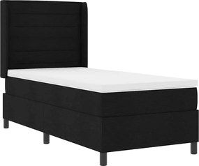 Postel s boxspringem s polštářem Černý 200 x 90 cm textil 3341562