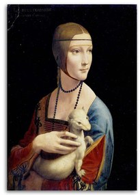 Obraz na plátně REPRODUKCE Dáma s Hermionou - Da Vinci - 80x120 cm