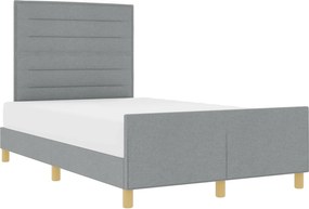 Rám postele s čelo Světle šedá 140 x 200 cm textil 3344655