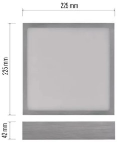 LED Stropní svítidlo LED/21W/230 3000/3500/4000K 22,5x22,5 cm chrom