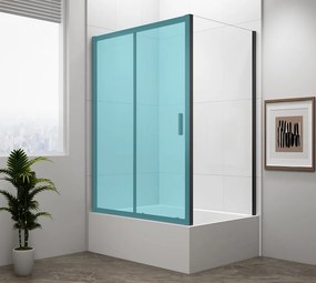 Polysan DEEP BLACK boční stěna 90 x 165 cm černá čiré sklo MD3316B