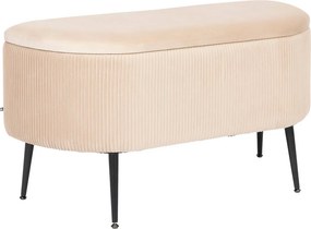 Lavice do předsíně s úložným prostorem SOLARO, 100 x 40 x 53 cm, béžová