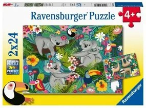 Ravensburger - Puzzle - Koaly a lenochodi / 2x24 dílků / od 4 let