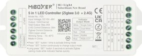 MiBoxer PZ5 Led kontrolér pro pásky 5v1 Zigbee 3.0 Tuya Rgbw Rgb+cct Mi-Light