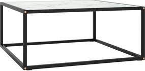 vidaXL Konferenční stolek s m sklem 80 x 80 x 35 cm [322877] Barva: marble black