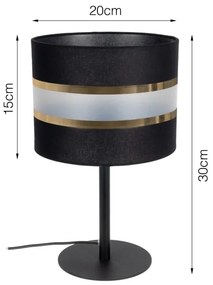 Stolní lampa CORAL 1xE27/60W/230V černá