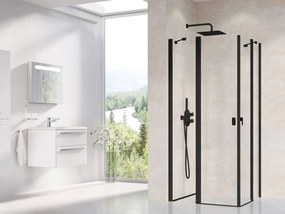 Ravak Chrome - Sprchové dveře CRV2-110, 110x195 cm, černá/čiré sklo 1QVD0300Z1