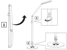 LED Stmívatelná dotyková stojací lampa FERRARA LED/13W/230V 3000/4000/6000K bílá