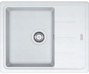 Franke Basis BFG 611-62 Granitový dřez s odkapem oboustranné provedení, 62x50cm, bílá led, 114.0285.103
