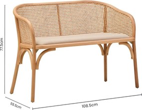 Polstrovaná lavice v přírodní barvě Cebu – Premier Housewares