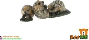 ZOOTED Figurka ježek západní s mláďaty / 8 cm / od 3 let