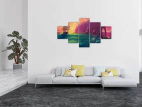 Obraz - Olejomalba, Plavba do fantastické říše (125x70 cm)