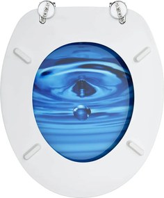 WC sedátko s víkem MDF modrá vodní kapka 146906