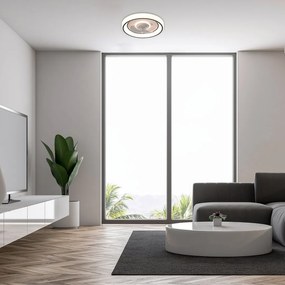 Rabalux Černé stropní LED svítidlo s ventilátorem Horacio 470mm 67W CCT s DO 71009