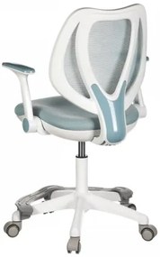 Dětská židle modrá síťovina bílý kříž podpěrka nohou KA-C806 BLUE