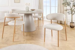 Designová jídelní židle Harding béžová / přírodní hnědá