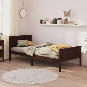 vidaXL Rám postele masivní borové dřevo 100 x 200 cm [322203] Barva: tmavě hnědá