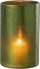 Velký zelený skleněný svícen Hurricane Green – 12*12*20 cm