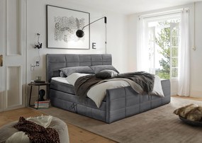 XXXLutz POSTEL BOXSPRING, 180/200 cm, tmavě šedá MID.YOU - Postele s úložným prostorem - 002220045112