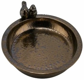 Ego Dekor EGO DEKOR DOP JDD Pítko pro ptáky s ptáčky, keramika, bronzová, 33x33x5,5cm
