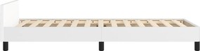 Rám postele s čelem bílý 100x200 cm umělá kůže 3125556