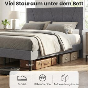 Costway Rám manželské postele s výškově nastavitelným – 140 × 200 cm