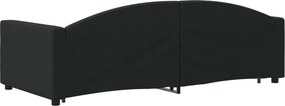 Válenda s přistýlkou černá 90 x 200 cm textil 3197190